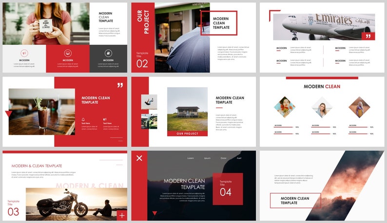 Minimal Magazine Style Powerpoint Template - Etsy