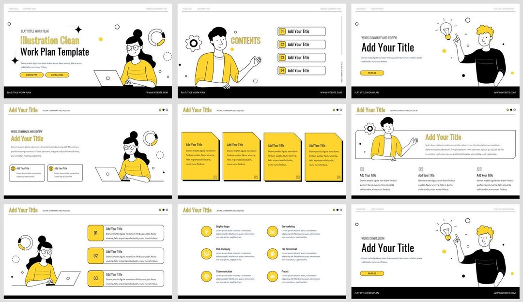 Minimal Modern Clean Style Powerpoint Template - Etsy