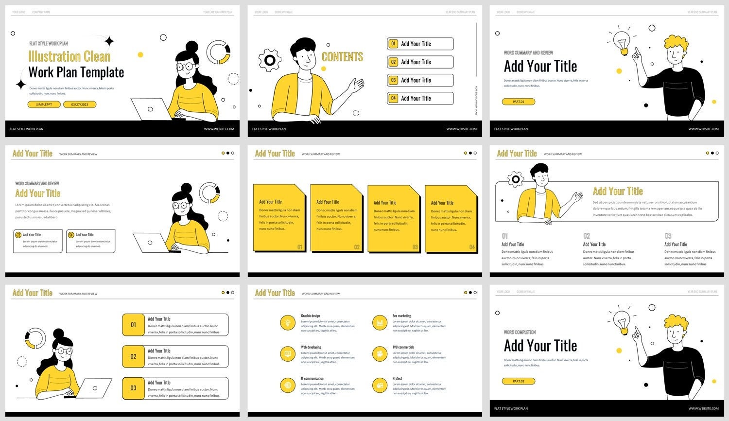 Minimal Modern Clean Style Powerpoint Template - Etsy