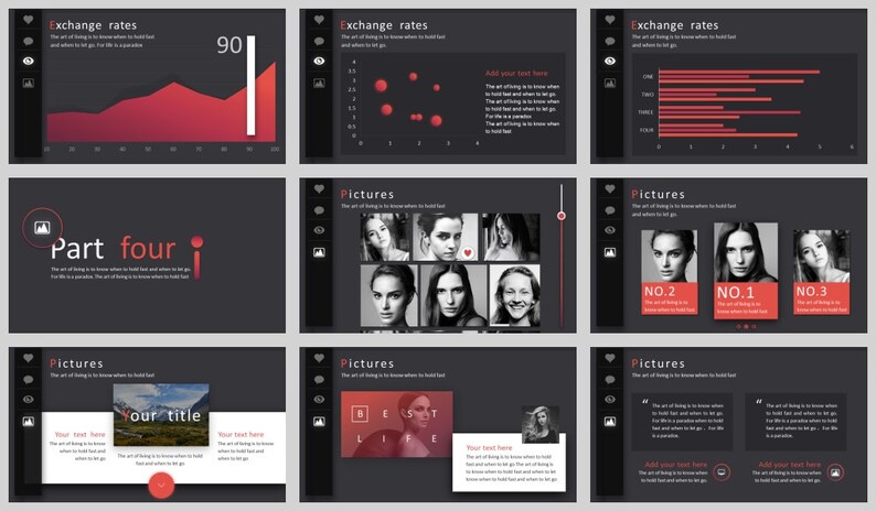 Red Minimal Fashion Report Template - Etsy