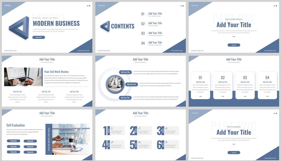 Minimal Modern Clean Business Powerpoint Template - Etsy