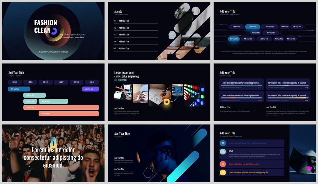 Modern Clean Future Style Powerpoint Template - Etsy