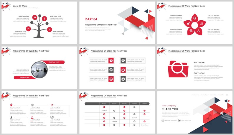 Red Minimal Business Template - Etsy