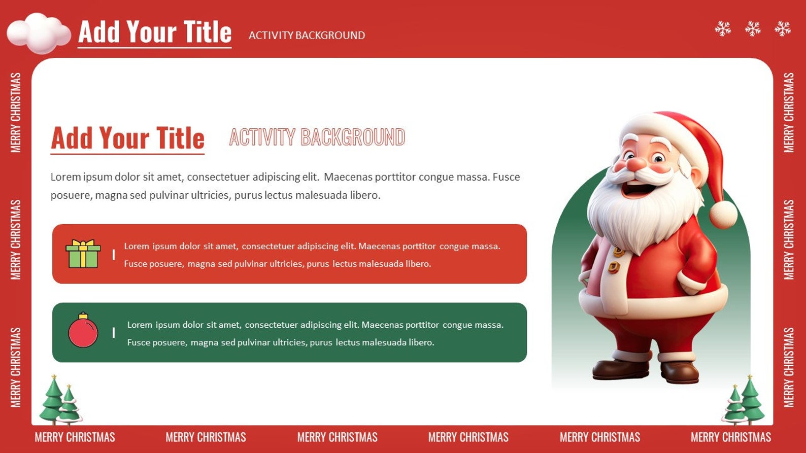 Merry Christmas Annual Summary Powerpoint Template - Etsy