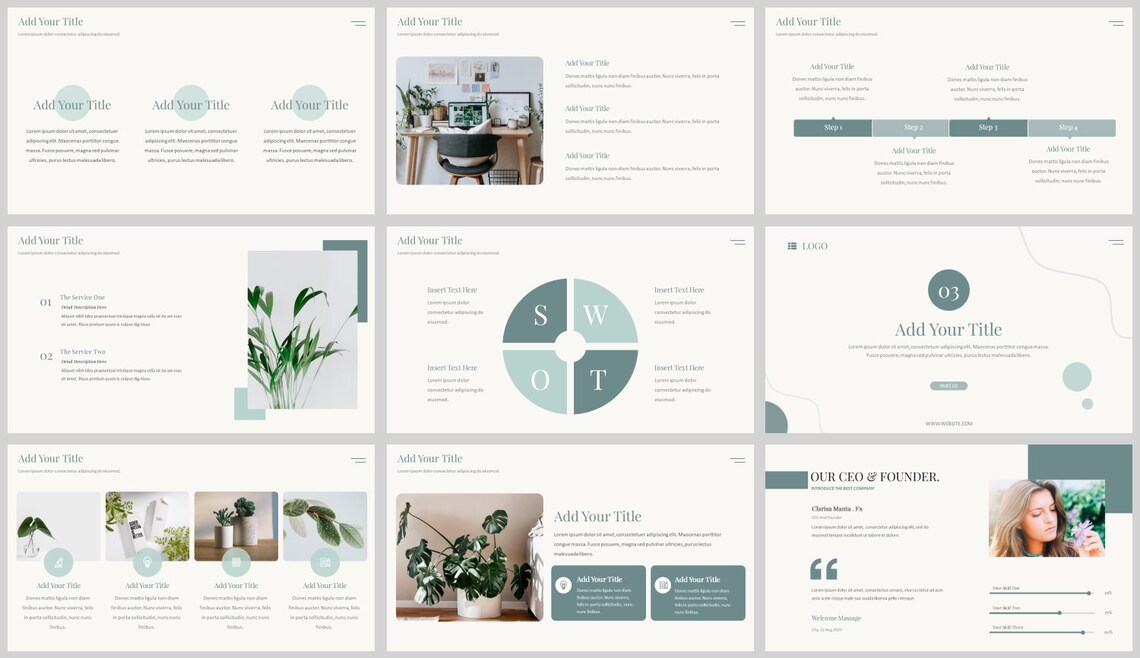 Minimal Modern Clean Business Powerpoint Template - Etsy UK