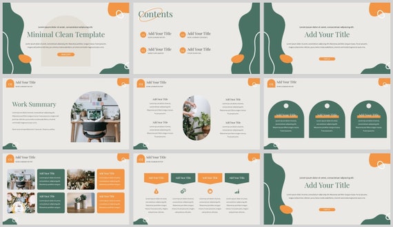 Minimal Modern Clean Powerpoint Template - Etsy