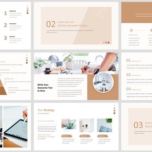 Minimal Modern Clean Style Powerpoint Template - Etsy