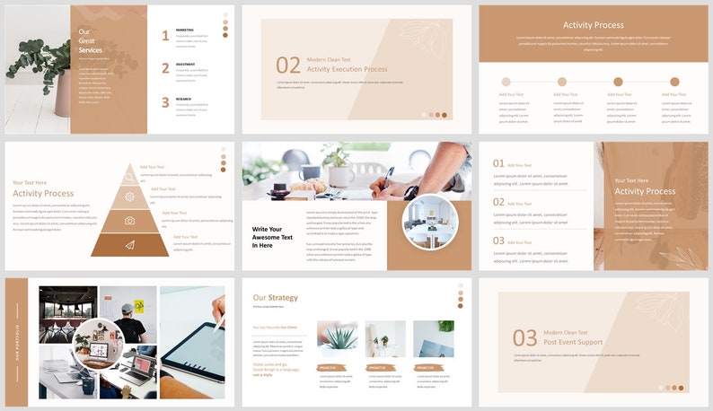Minimal Modern Clean Style Powerpoint Template - Etsy