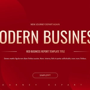 Minimal Red Business Powerpoint Template - Etsy