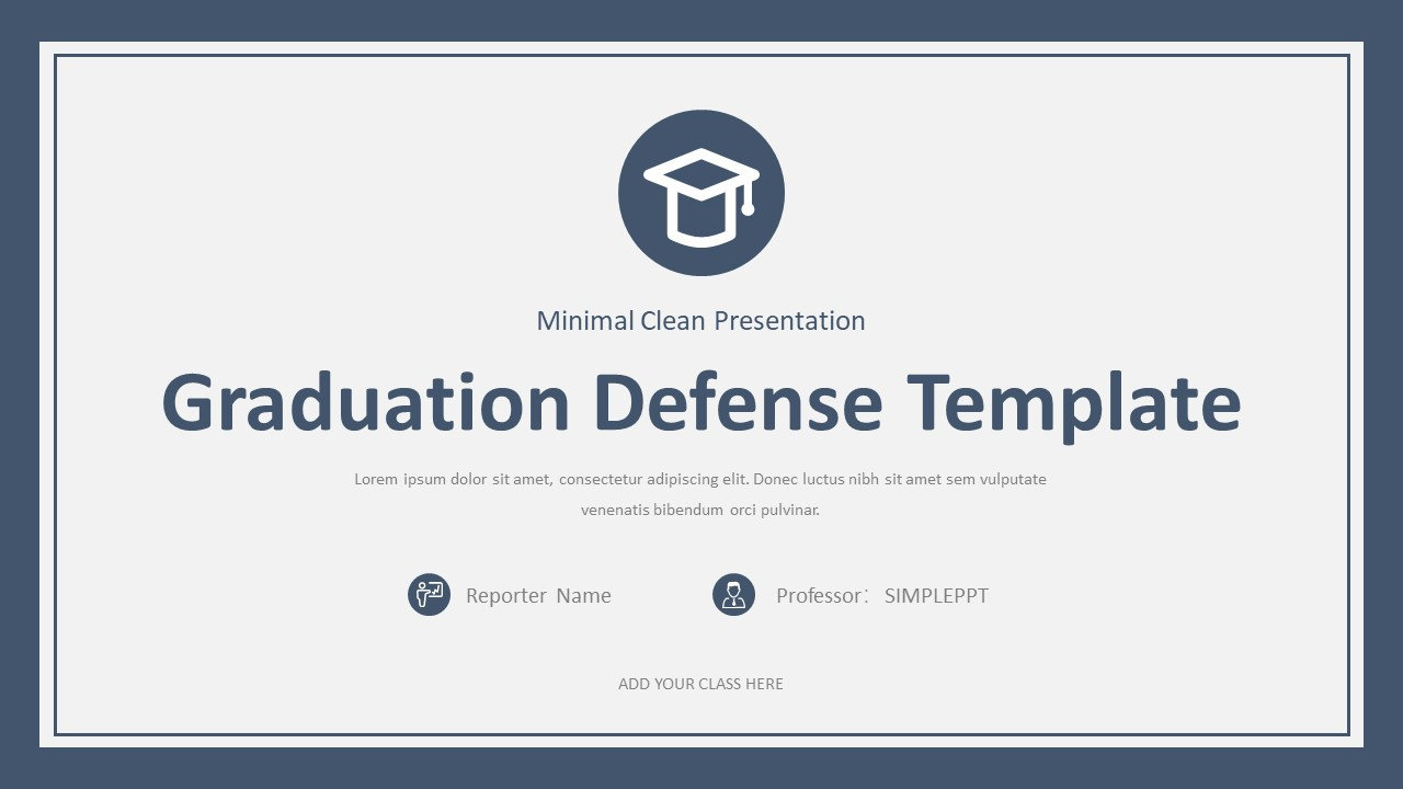 Minimal Clean Graduation Defense Powerpoint Template - Etsy