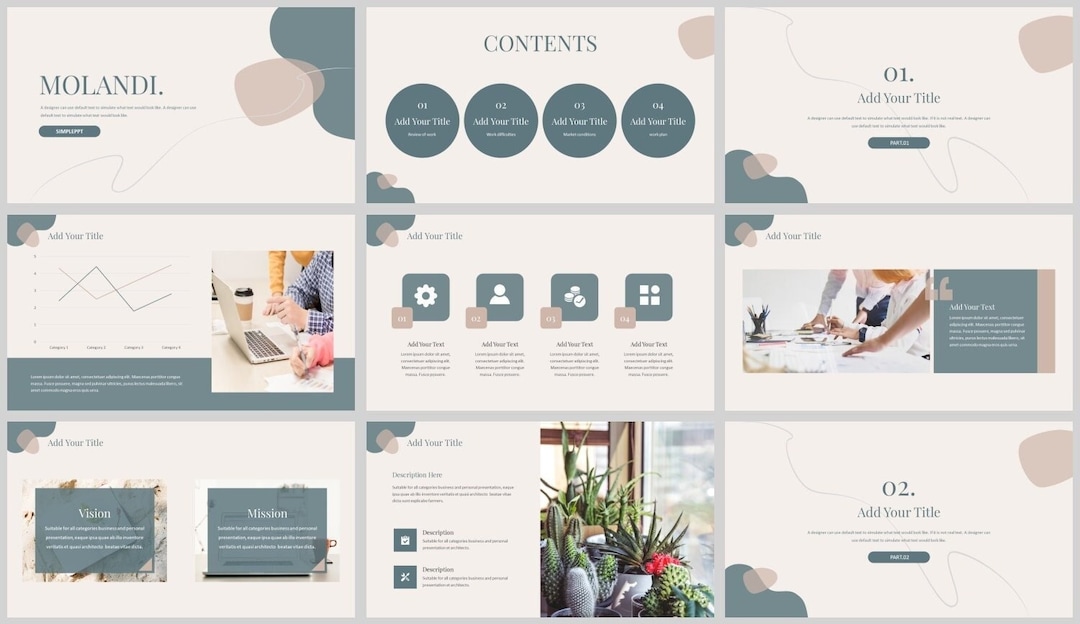 Minimal Modern Clean Style Powerpoint Template - Etsy
