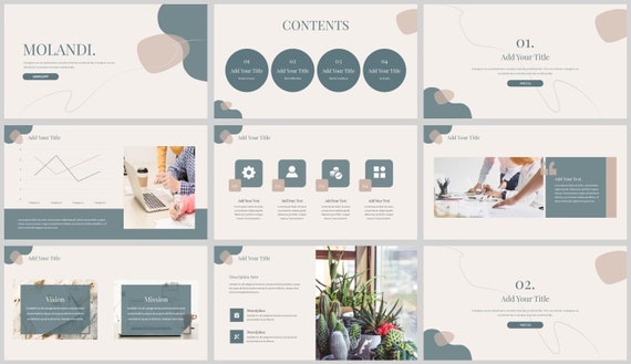 Minimal Modern Clean Style Powerpoint Template | Etsy