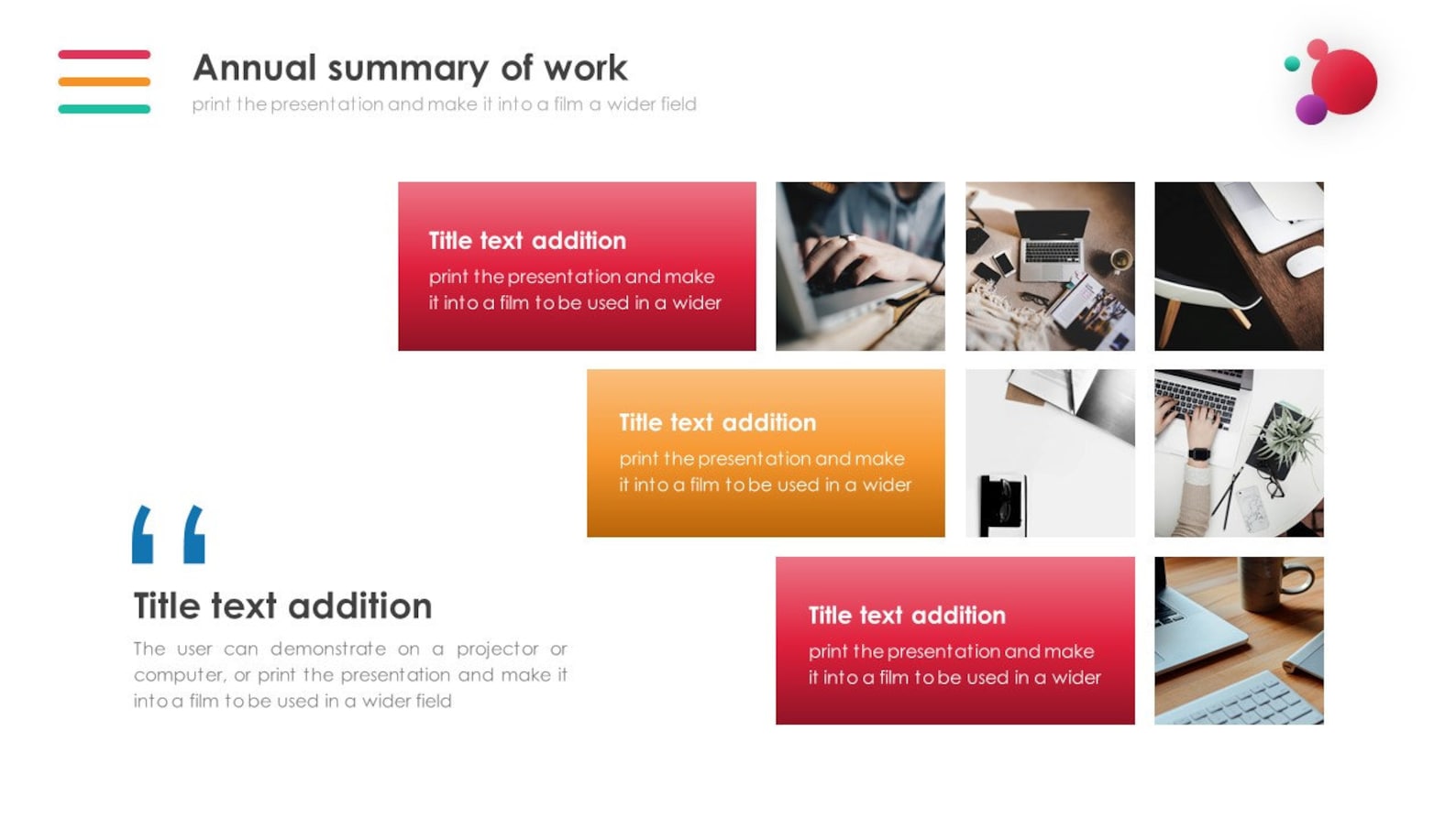 Creative Gradient Business Report Powerpoint Template03 - Etsy