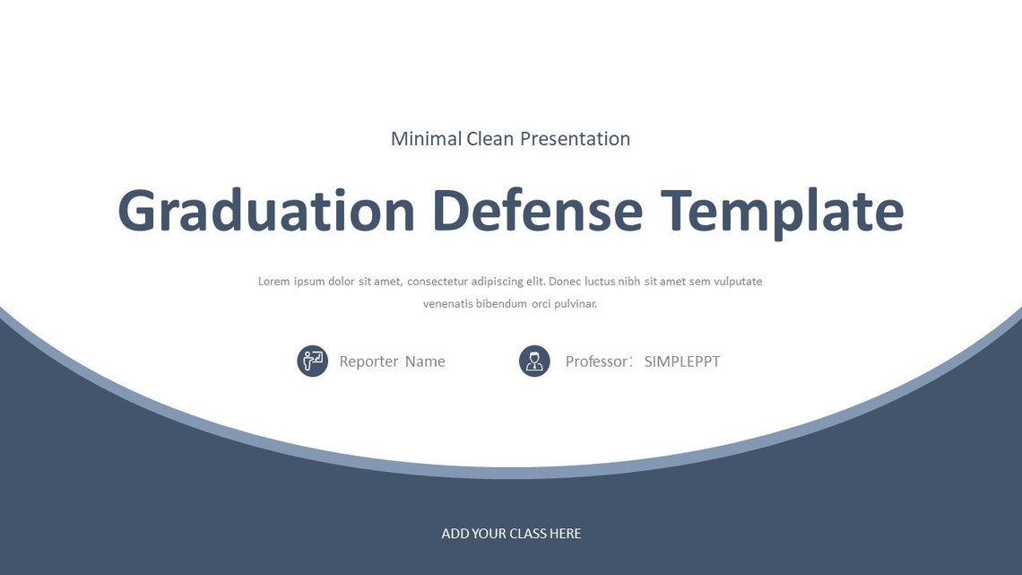Minimal Clean Graduation Defense Powerpoint Template - Etsy