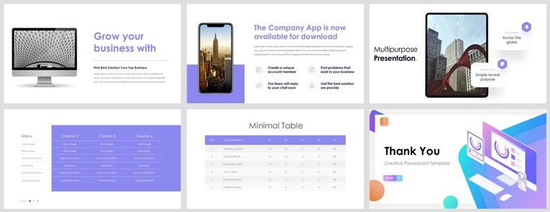 Modern Internet Office Technical Data Powerpoint Template - Etsy
