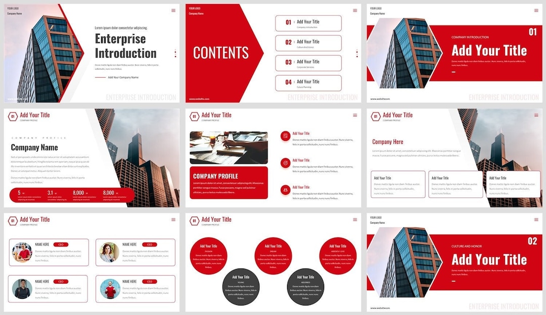 Modern Enterprise Introduction Business Powerpoint Template - Etsy