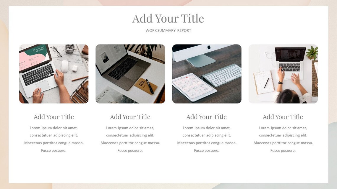 Minimal Work Summary Powerpoint Template - Etsy