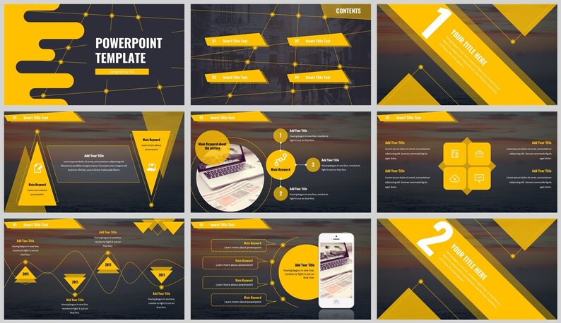 Modern Clean Business Report Powerpoint Template - Etsy