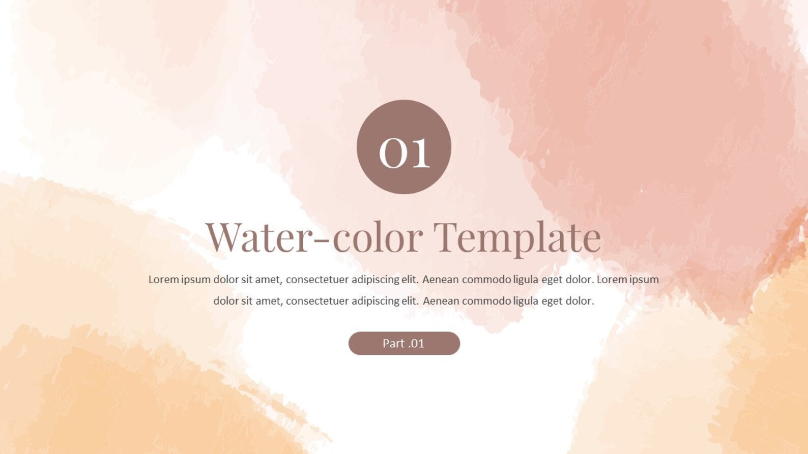 Minimal Watercolor Style Powerpoint Template - Etsy