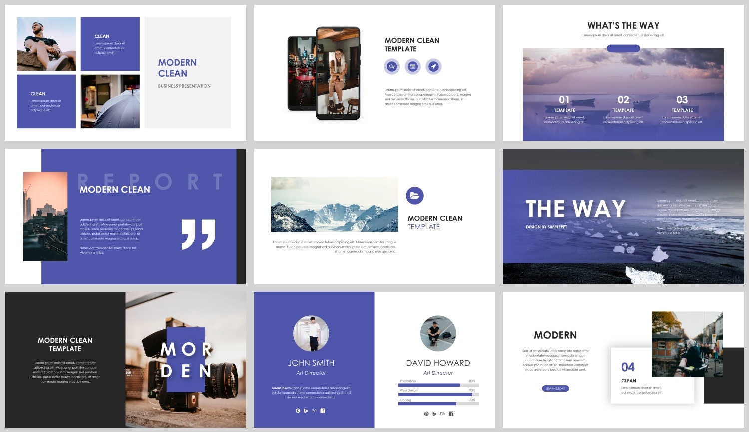Minimal Magazine Style Powerpoint Template - Etsy