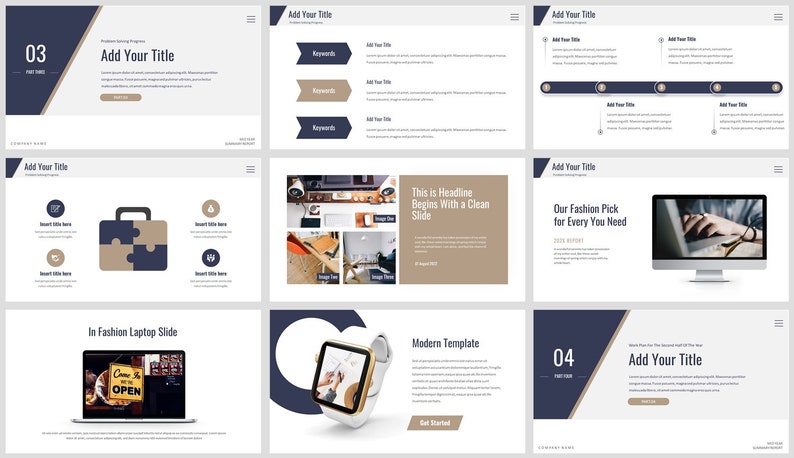 Minimal Work Summary Powerpoint Template - Etsy