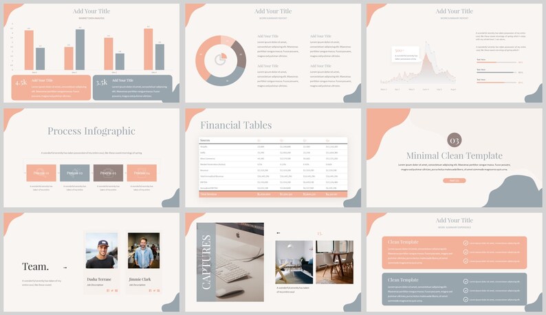 Minimal Modern Clean Powerpoint Template - Etsy