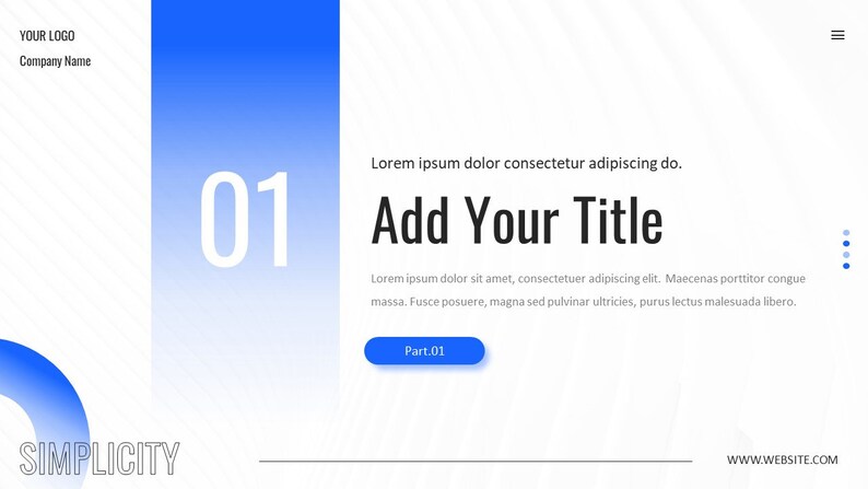 Minimal Blue Business Powerpoint Template - Etsy