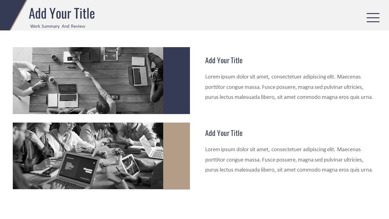 Minimal Work Summary Powerpoint Template - Etsy