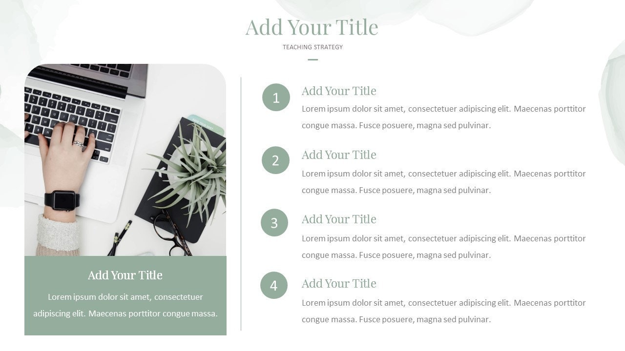 Minimal Watercolor Style Powerpoint Template - Etsy