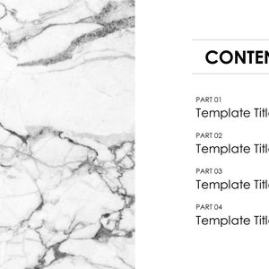 Marble Simple Magazine Style Powerpoint Template - Etsy