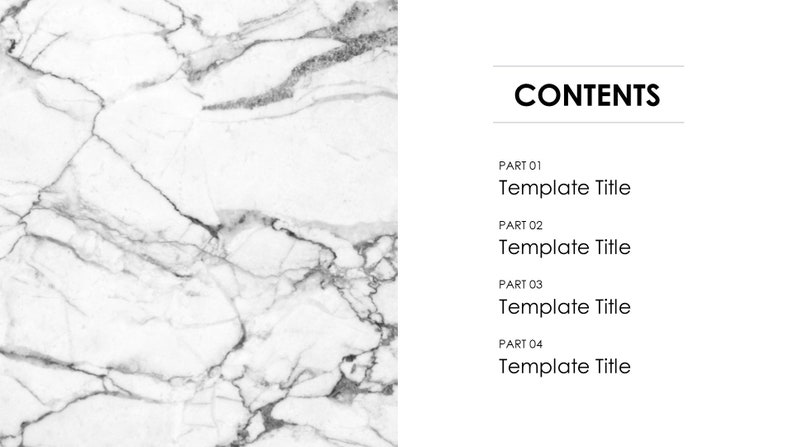 Marble Simple Magazine Style Powerpoint Template - Etsy