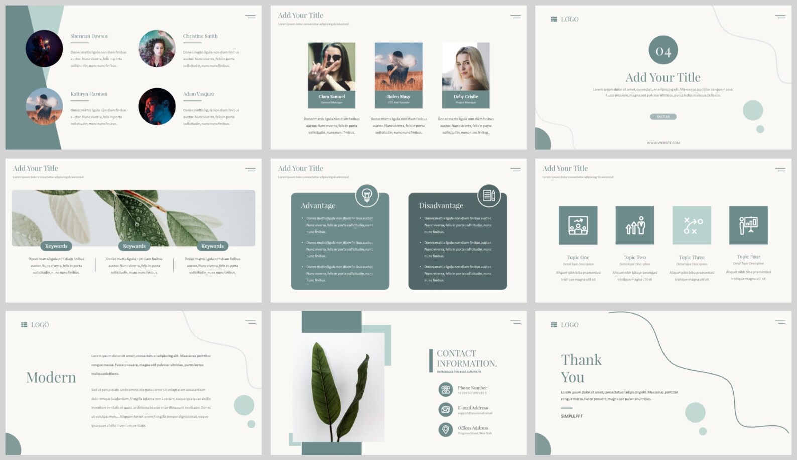 Minimal Modern Clean Business Powerpoint Template - Etsy UK