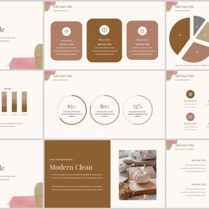 Minimal Modern Clean Report Powerpoint Template - Etsy