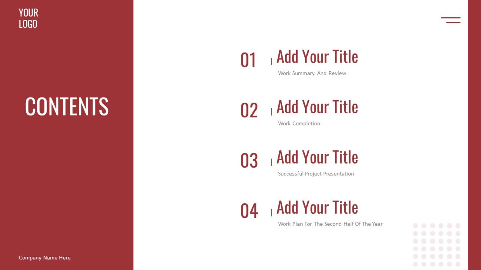 Minimal Red Business Powerpoint Template - Etsy