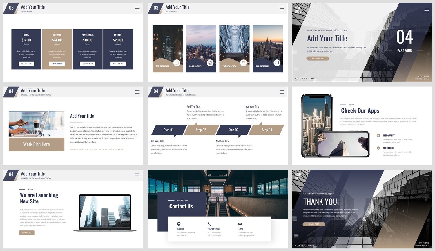 Minimal Work Summary Powerpoint Template - Etsy