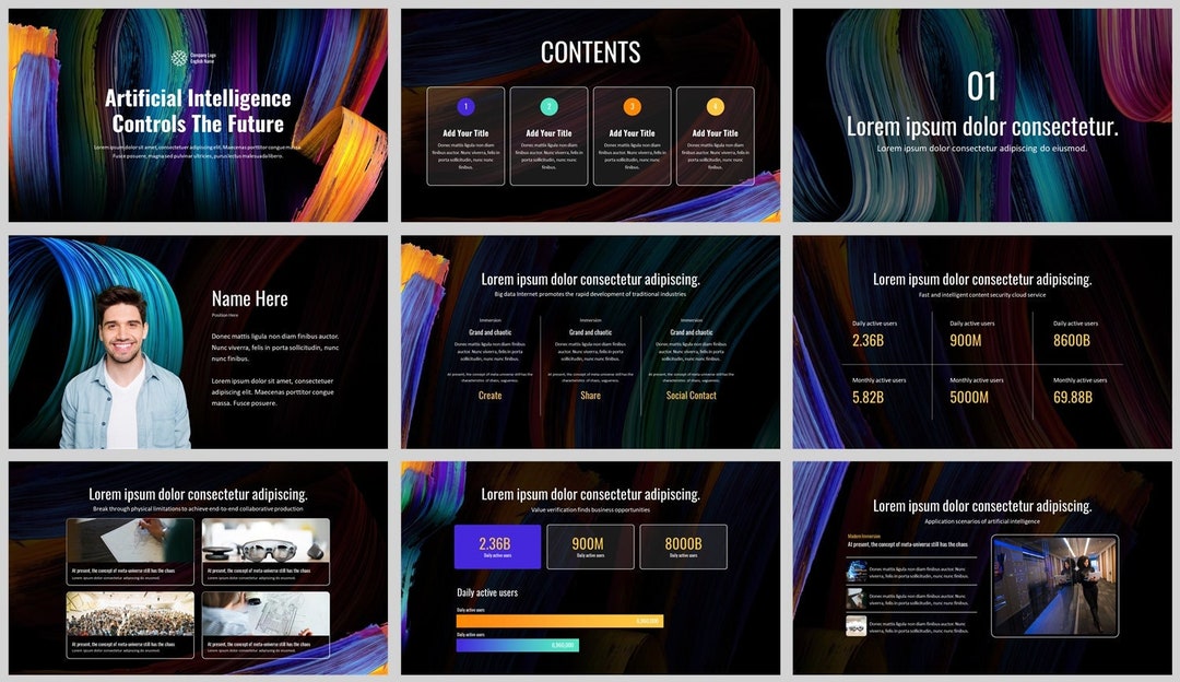 Modern Clean Future Style Powerpoint Template - Etsy