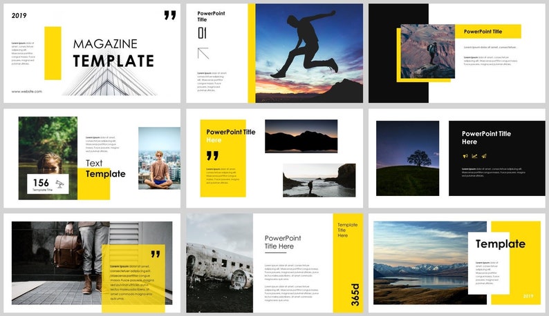 Minimal Magazine Style Powerpoint Template - Etsy