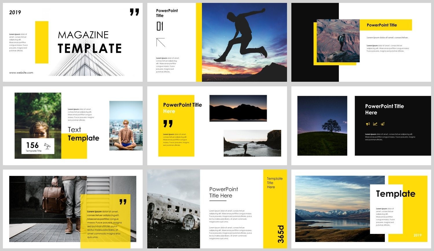 Minimal Magazine Style Powerpoint Template - Etsy