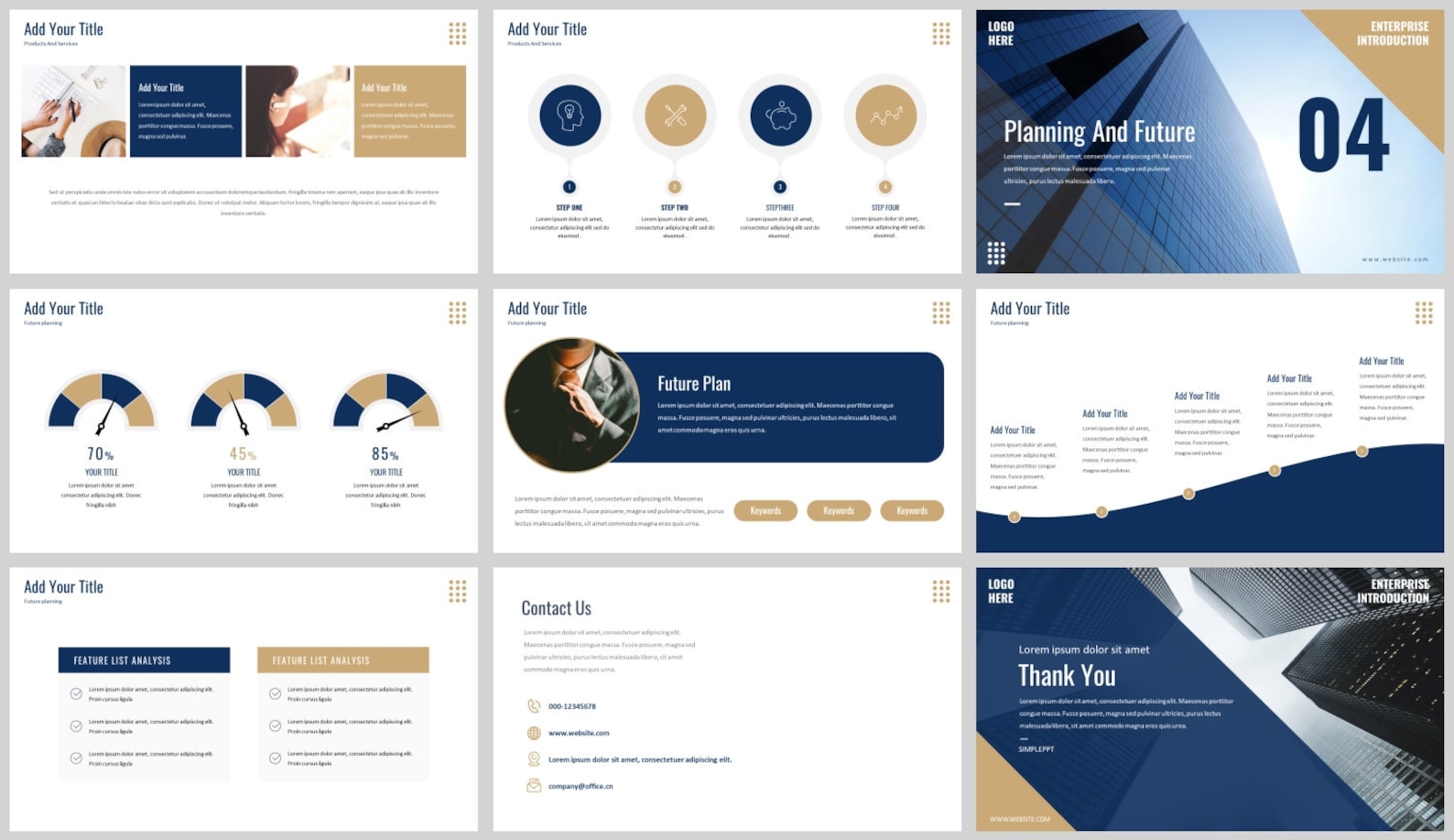 Minimal Modern Clean Business Powerpoint Template - Etsy