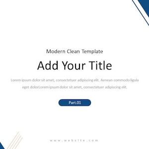 Minimal Modern Clean Powerpoint Template - Etsy