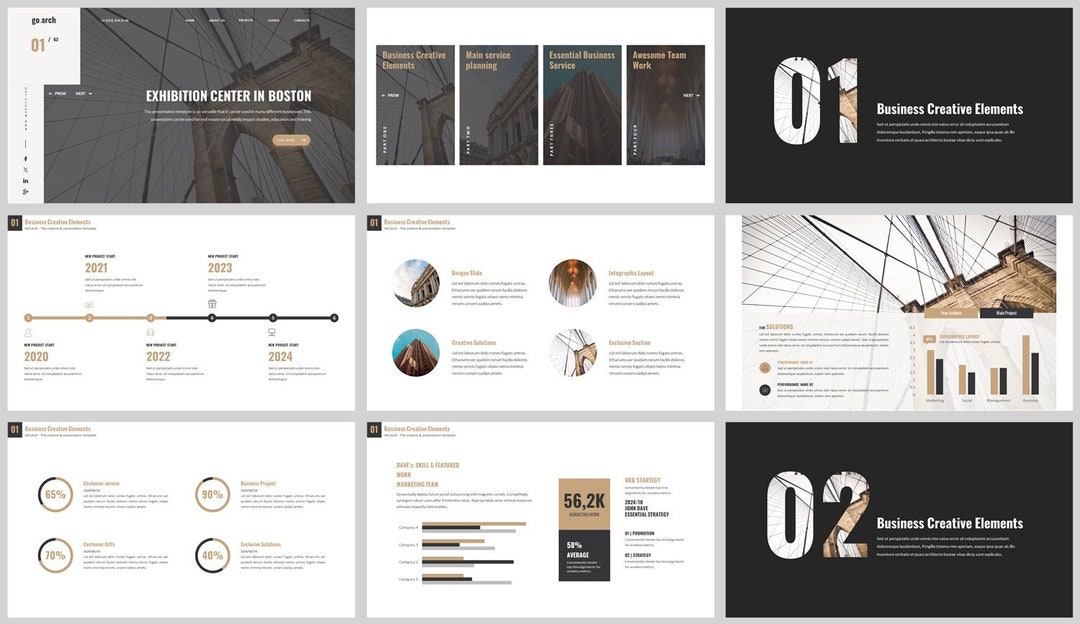 Minimal Modern Clean Business Powerpoint Template - Etsy