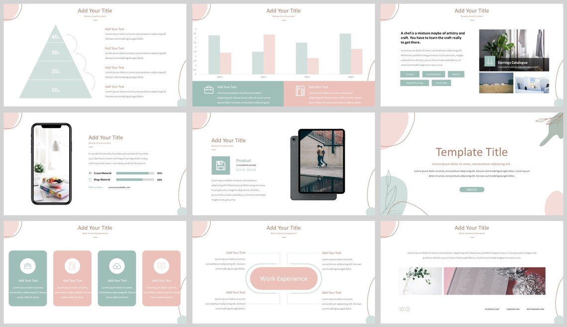 Minimal Modern Clean Powerpoint Template - Etsy Canada