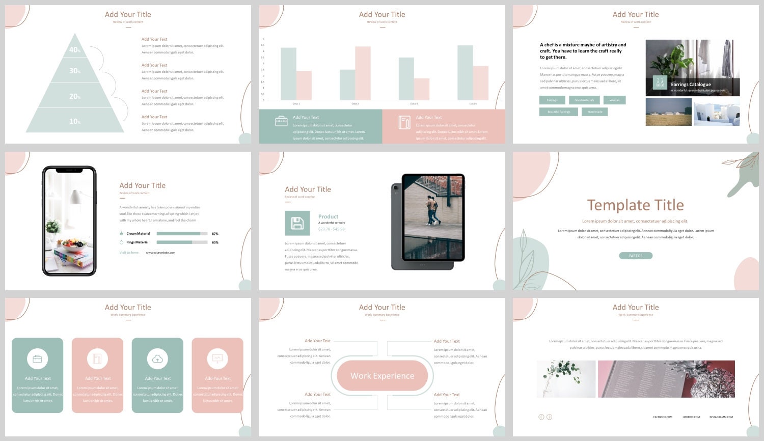 Minimal Modern Clean Powerpoint Template - Etsy Canada