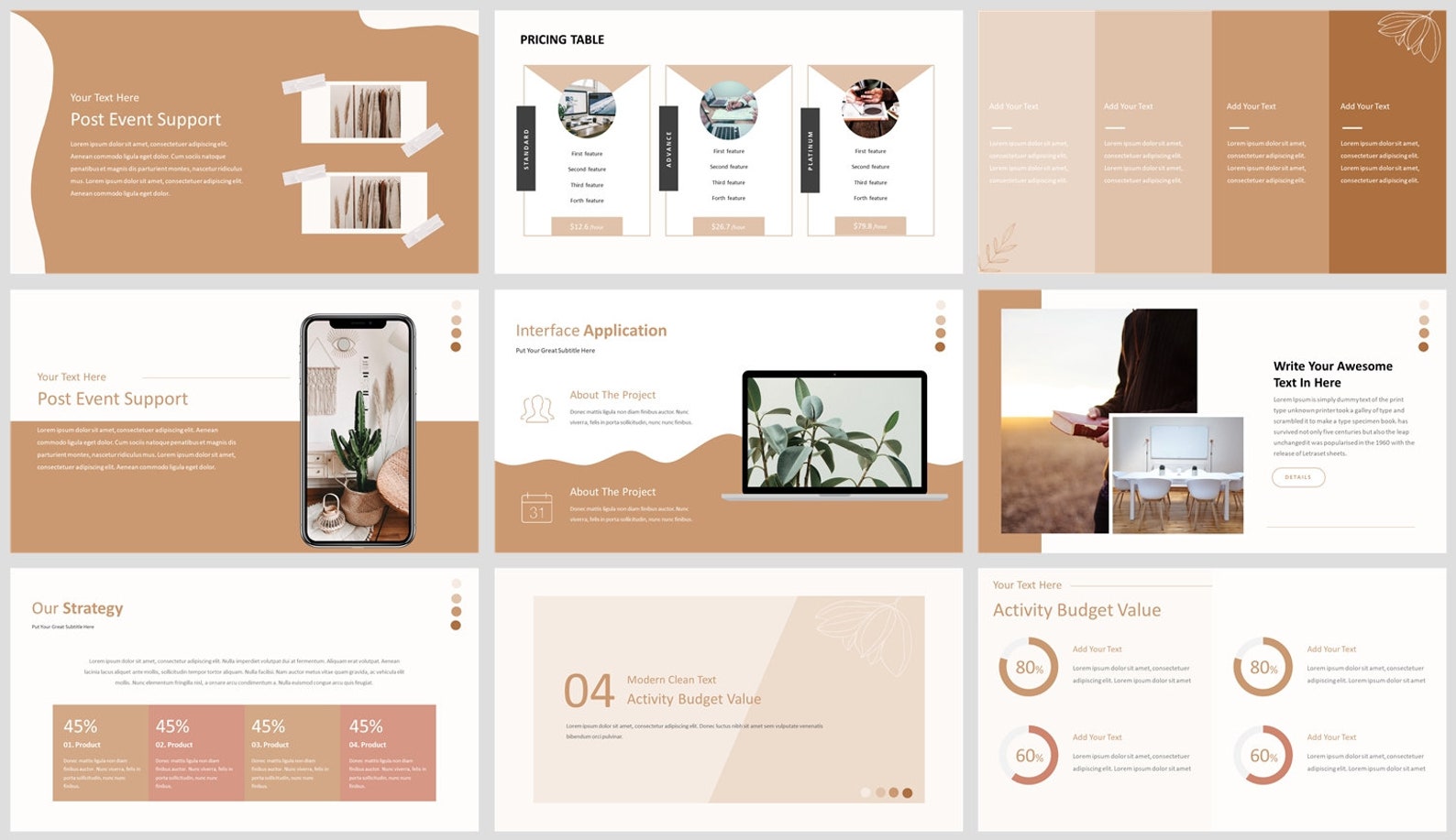 Minimal Modern Clean Style Powerpoint Template - Etsy