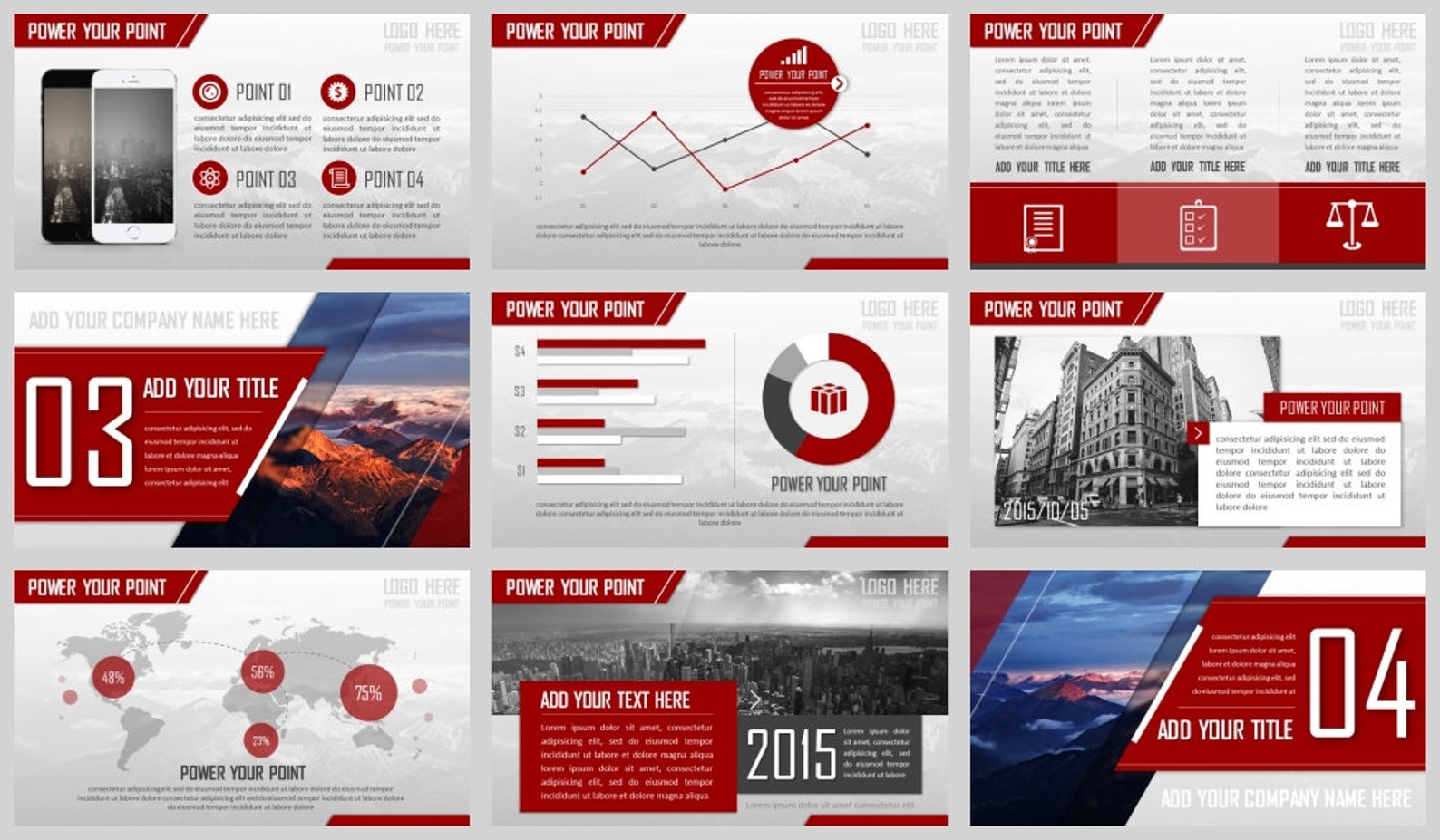 Simple Magazine Style Powerpoint Template06 - Etsy