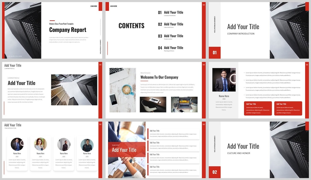 Minimal Modern Clean Business Powerpoint Template - Etsy