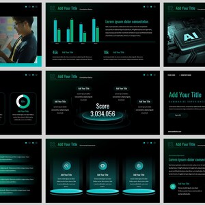 Modern Future Technology Report Powerpoint Template - Etsy
