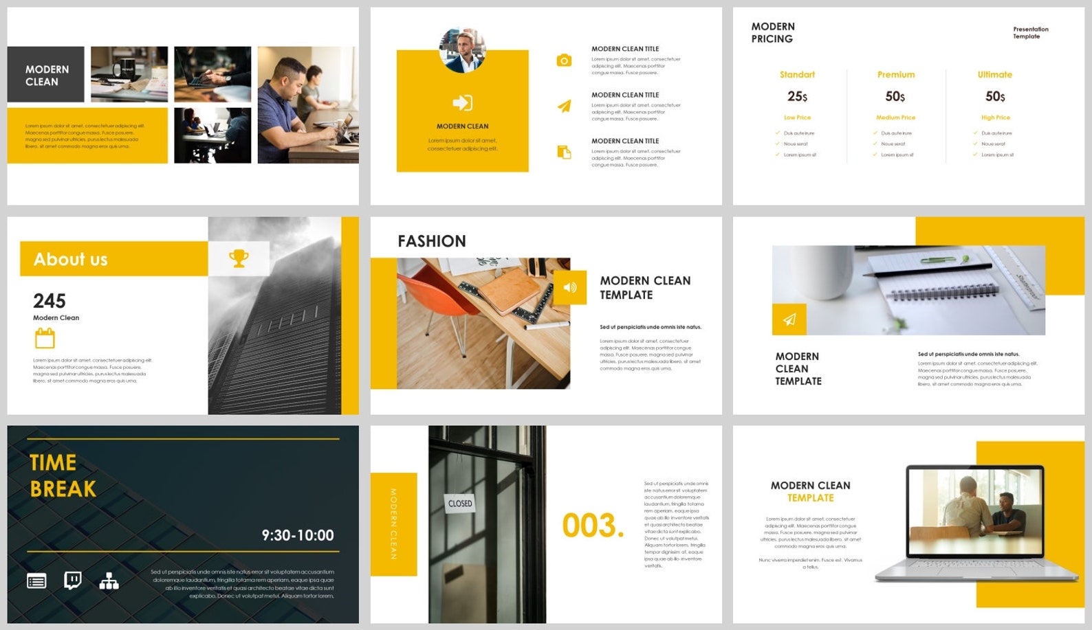 Minimal Magazine Style Business Powerpoint Template - Etsy