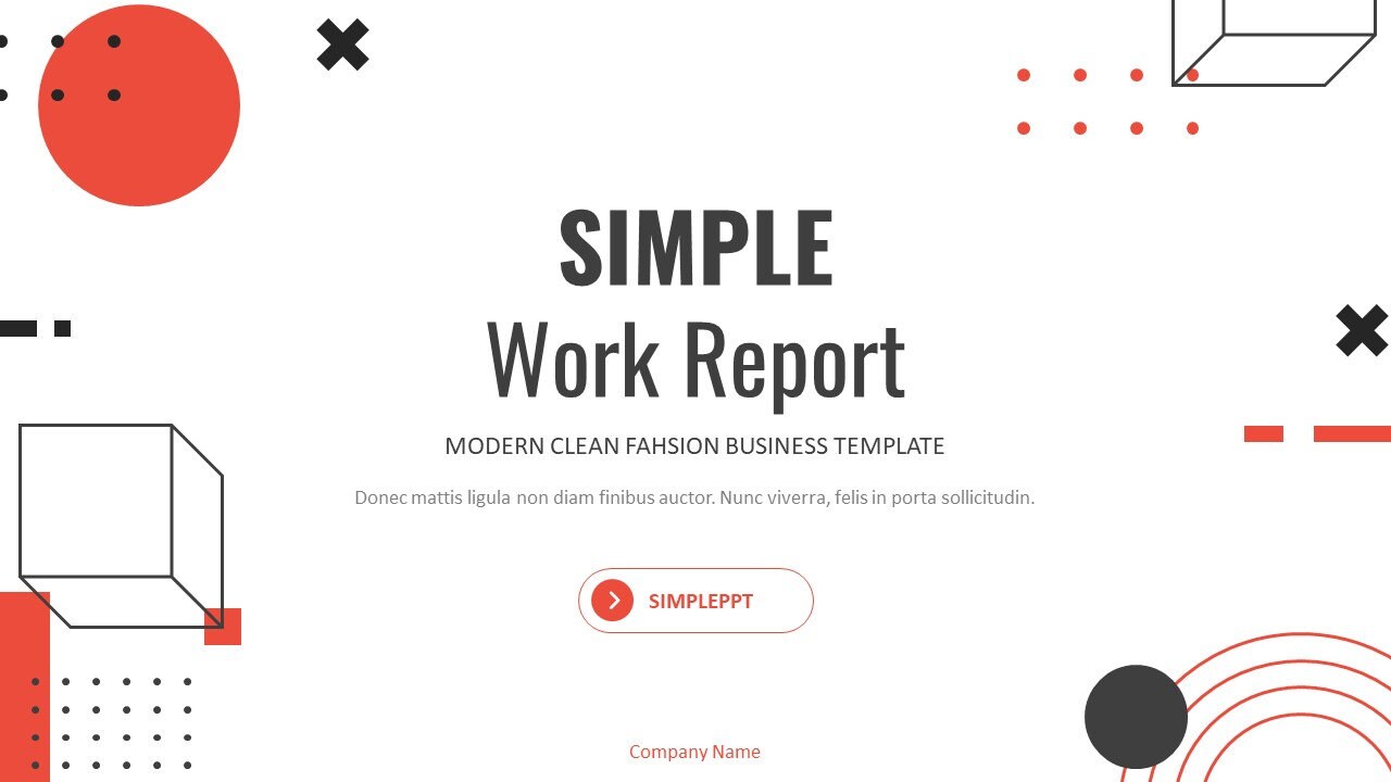 Minimal Work Summary Powerpoint Template - Etsy