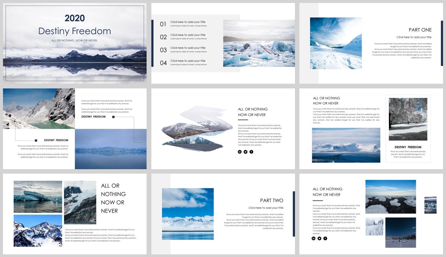 Simple Magazine Style Powerpoint Template - Etsy